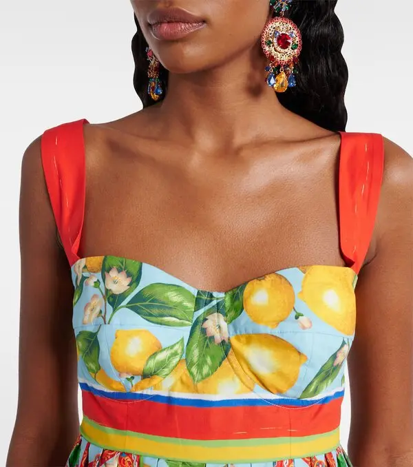 Dolce & Gabbana Printed Cotton Mini Dress