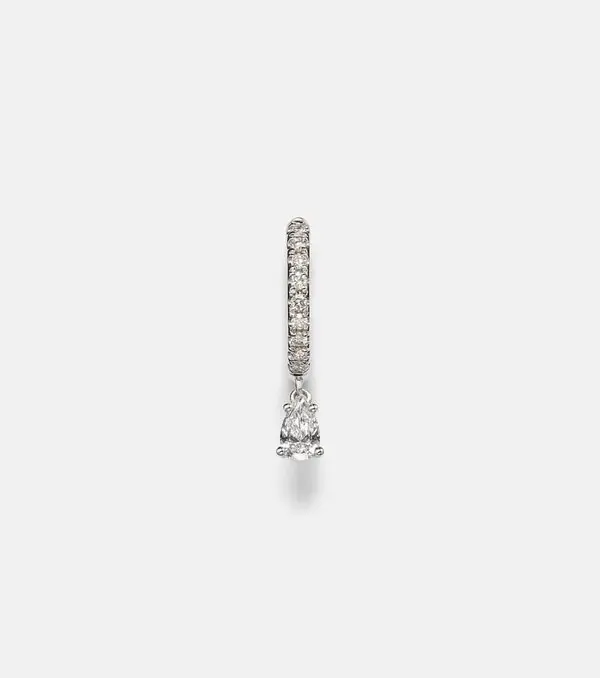 ANITA KO 18kt White Gold Single Diamond Earring - Silver