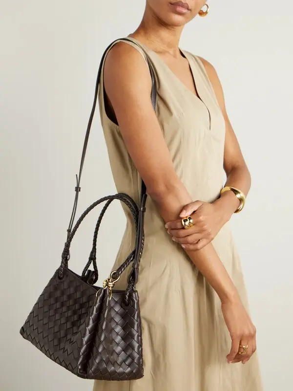 bottega veneta - Parachute Medium Intrecciato Leather Shoulder Bag