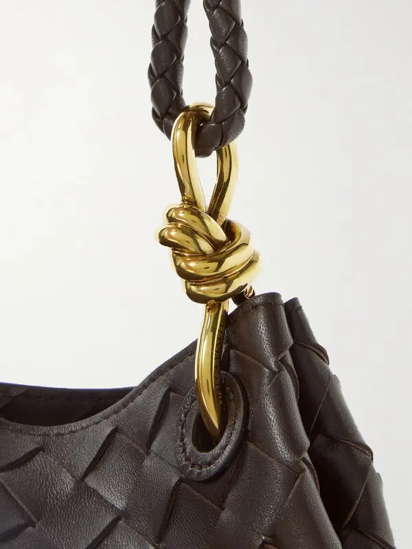 Bottega Veneta Parachute Intrecciato Shoulder Bag - Brown
