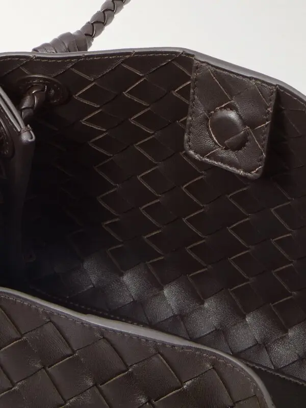 Bottega Veneta Parachute Intrecciato Shoulder Bag - Brown