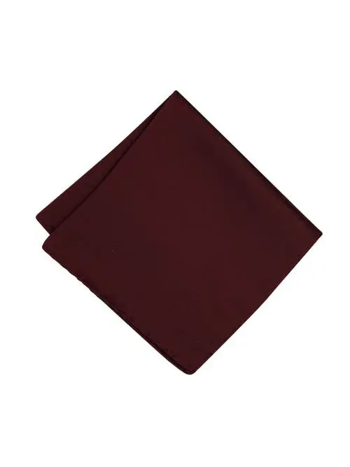BROOKLYN BRIGADE Solid Satin Pocket Square - Cabernet