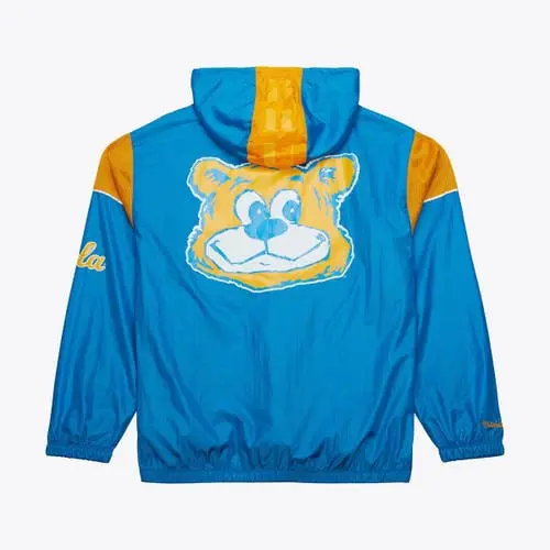 Mitchell & Ness Ucla Bruins Vintage Logo Half-zip Anorak Hoodie Jacket - Blue