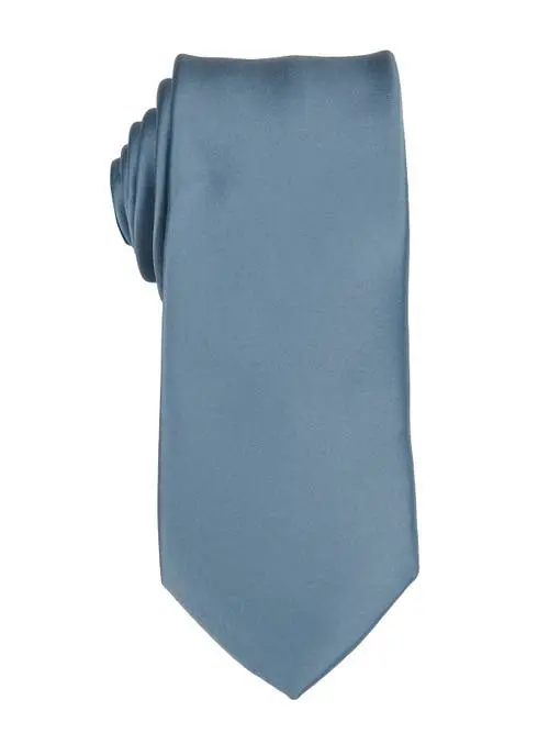 BROOKLYN BRIGADE Satin X-long Tie - Dusty Blue