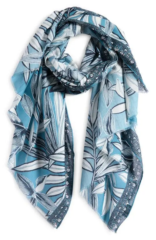 Echo Golden Palm Scarf - Vista Blue