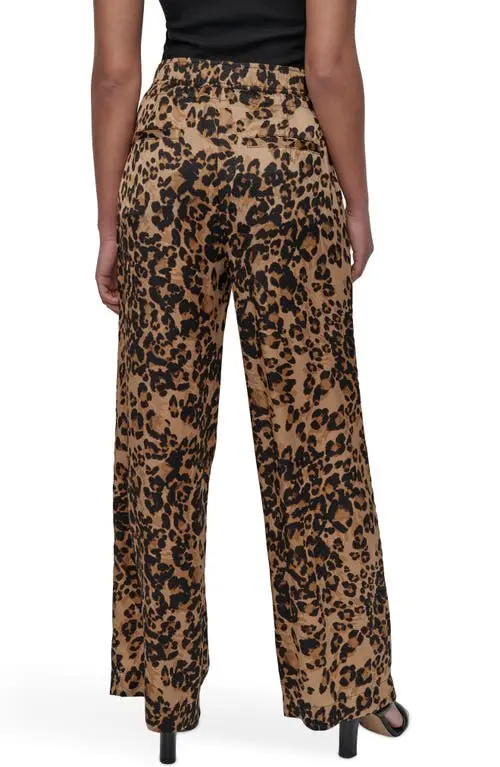 Dkny Print Drawstring Wide Leg Pants