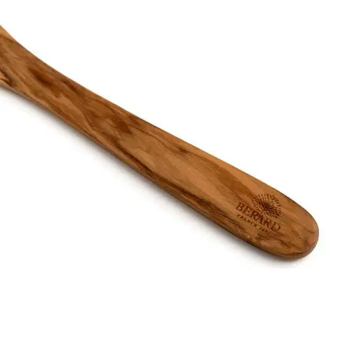 BERARD Handcrafted Olive Wood 12 Inch Curved Spatula