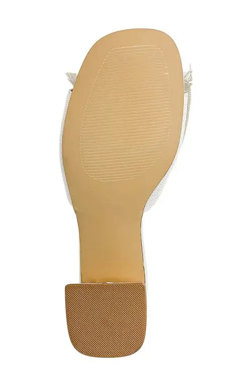 SHU SHOP Francesca Block Heel Sandal - Bone