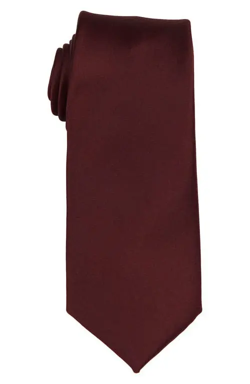 BROOKLYN BRIGADE Satin Tie - Cabernet