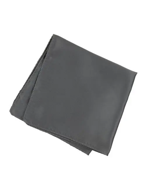 BROOKLYN BRIGADE Solid Satin Pocket Square - Slate