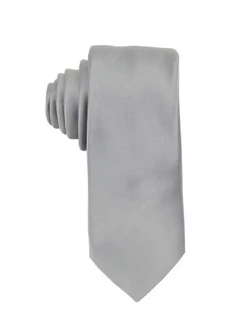 BROOKLYN BRIGADE Solid Satin X-long Tie - Slate