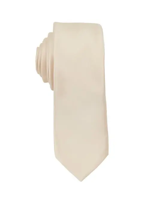 BROOKLYN BRIGADE Satin Standard Neck Tie - Champagne