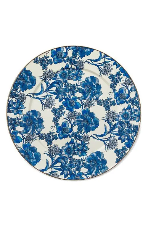 MACKENZIE-CHILDS Sterling English Garden Enameled Steel Platter - Blue/ White