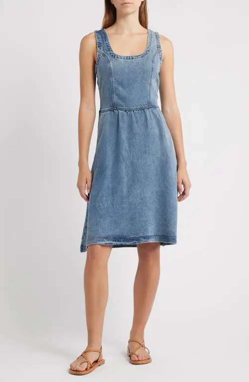 THREAD & SUPPLY Monie Fit & Flare Denim Dress