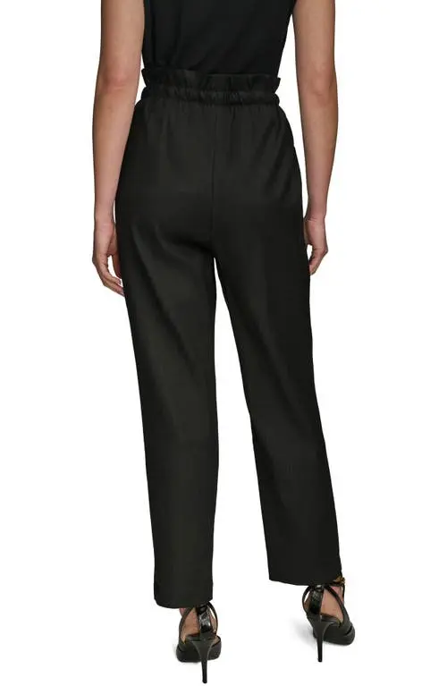 Donna Karan New York Paperbag Waist Linen Blend Pants