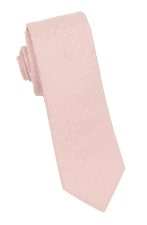 BROOKLYN BRIGADE Dot Cotton Neck Tie - Quartz