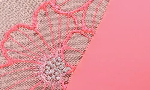 Chantelle Embroidered High Waist Briefs - Bubblegum