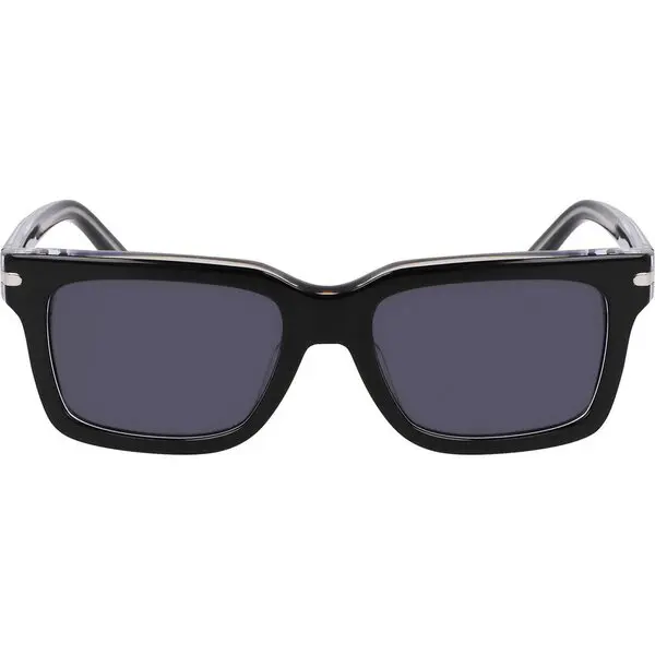 Nike Crescent I 54mm Rectangular Sunglasses - Black / Grey