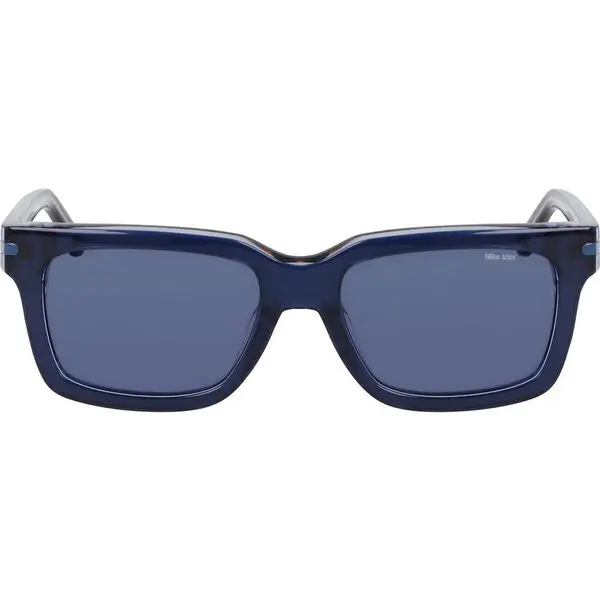 Nike Crescent I 54mm Rectangular Sunglasses - Navy / Blue