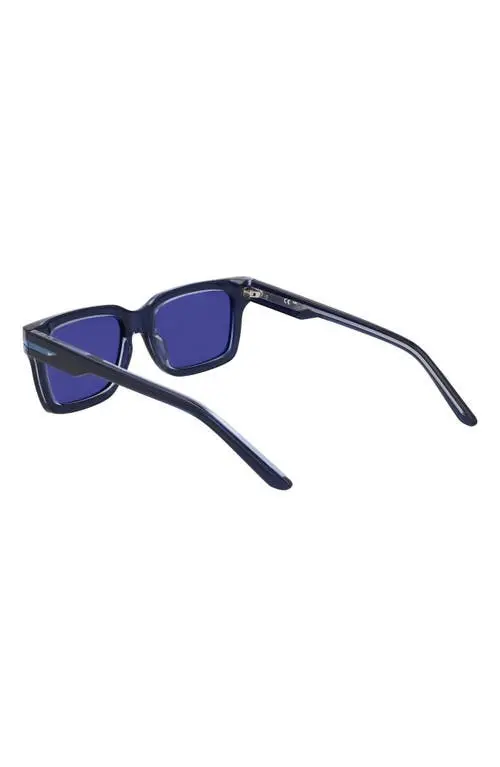 Nike Crescent I 54mm Rectangular Sunglasses - Navy / Blue