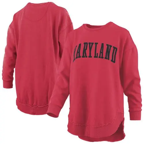 PRESSBOX Maryland Terrapins Melange Poncho Vintage Fleece Pullover Sweatshirt