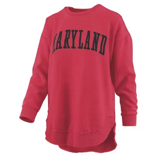 PRESSBOX Maryland Terrapins Melange Poncho Vintage Fleece Pullover Sweatshirt