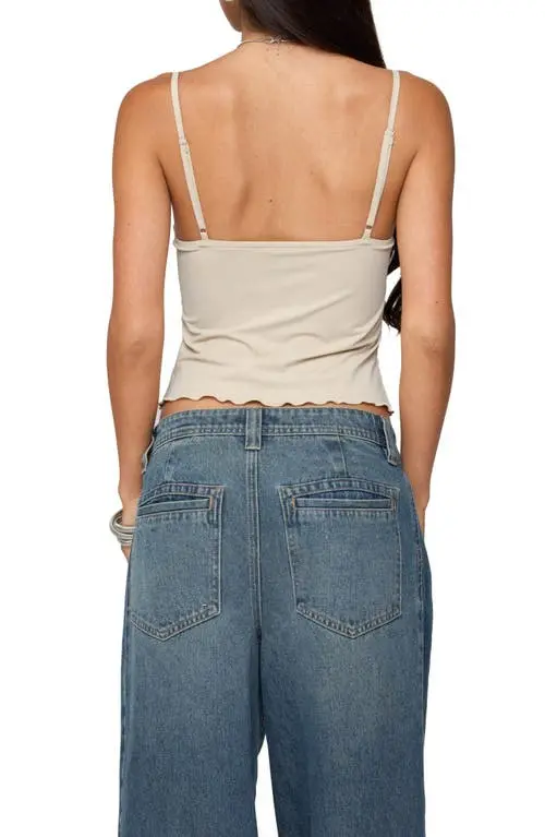 EDIKTED Landon Drawstring Split Front Camisole - Stone
