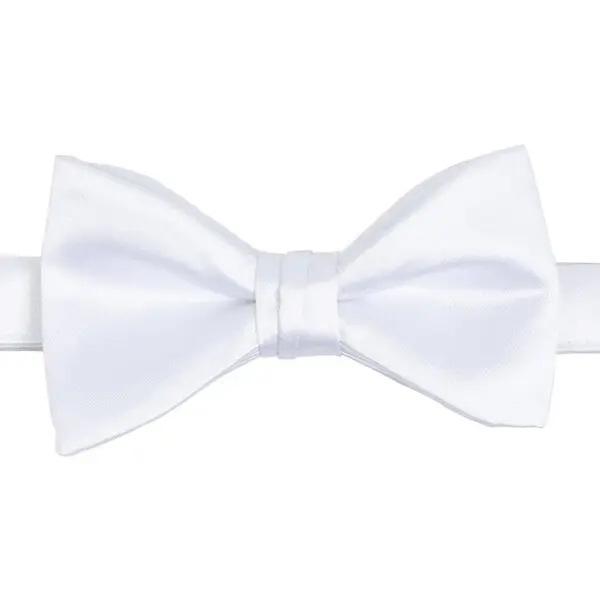 BROOKLYN BRIGADE Satin Bow Tie - White