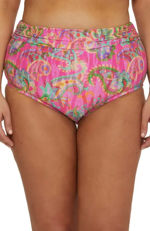 BECCA® By Rebecca Virtue Roll Waist Bikini Bottom - Multi