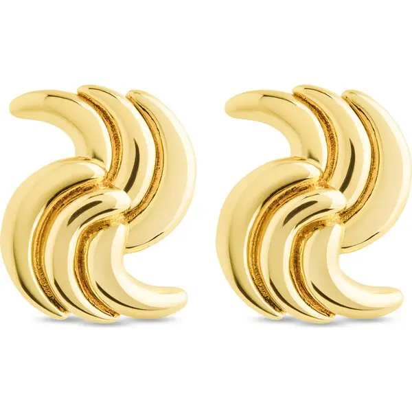 Sterling Forever Leni Twisted Stud Earrings - Gold