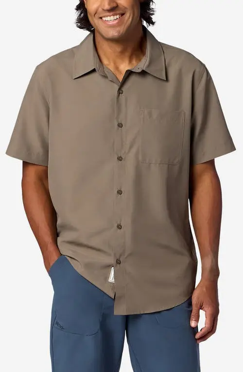 MARMOT Airexchange Upf Short Sleeve Button-up Shirt - Claystone