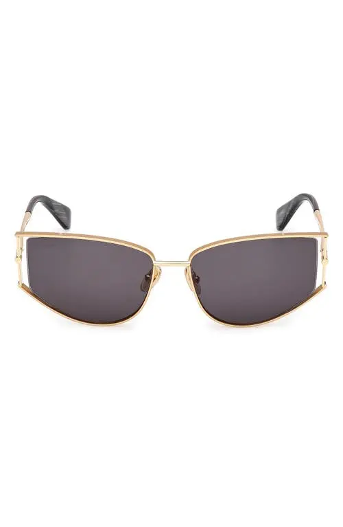 Max Mara Menton Cat Eye Sunglasses - Deep Gold/ Black Horn/ Smoke