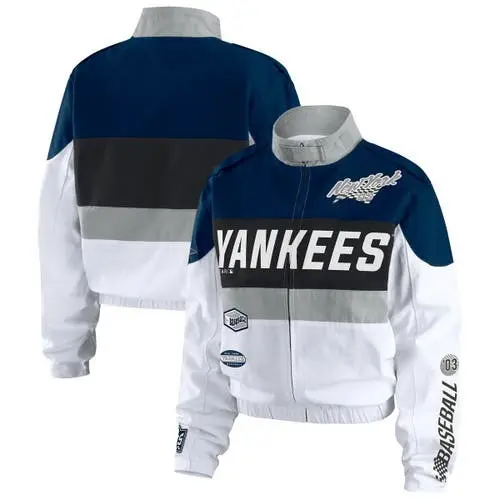 WEAR BY ERIN ANDREWS Racing Full-zip Jacket - Navy
