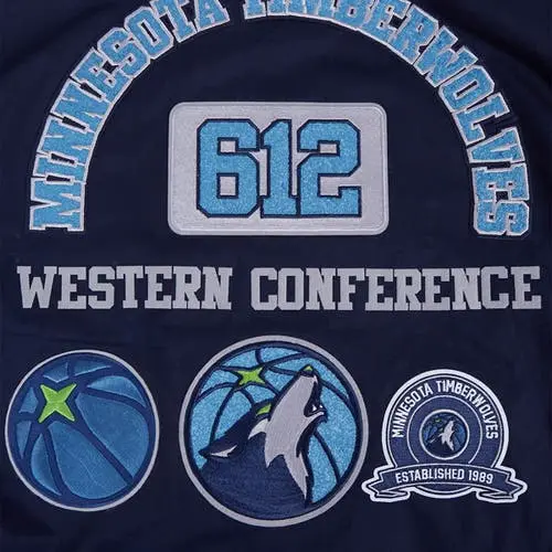 PRO STANDARD Minnesota Timberwolves Area Code Twill Full-zip Jacket