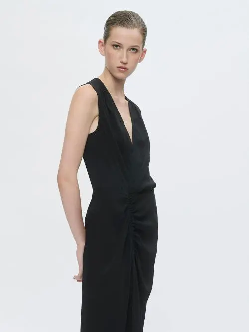 CALLAS MILANO Agnes Wrap Dress - Black
