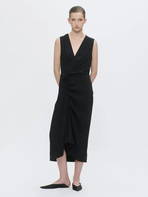 CALLAS MILANO Agnes Wrap Dress - Black