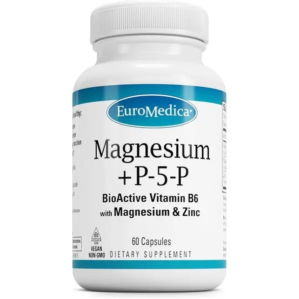 EUROMEDICA Magnesium + P-5-p 60 Capsules - One-color