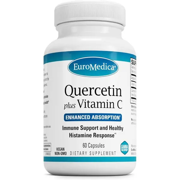 EUROMEDICA Quercetin Plus Vitamin C 60 Capsules - One-color