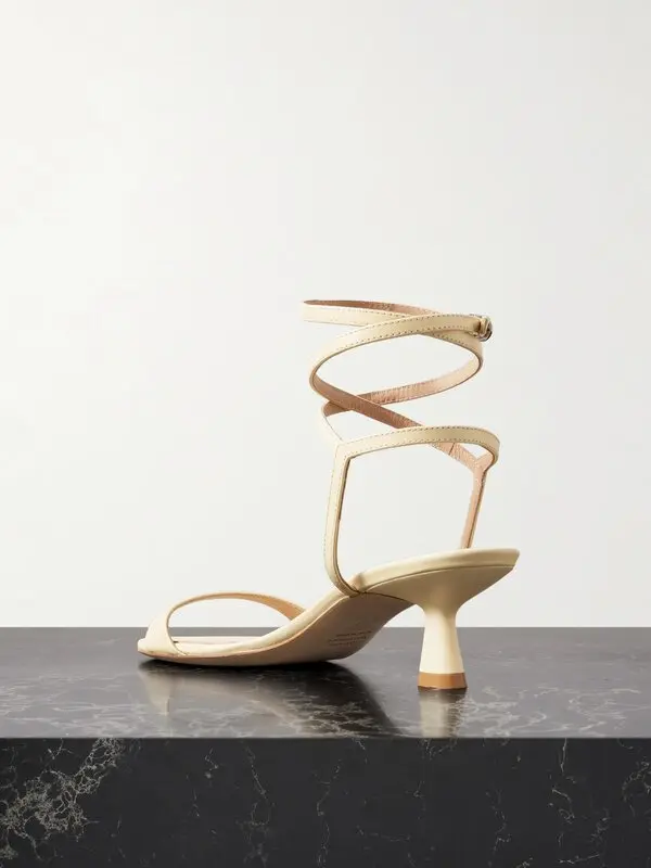 STUART WEITZMAN Nudist Wrap Leather Sandals - Yellow
