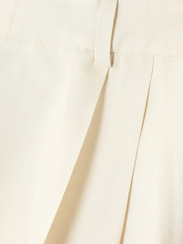 TOTEME Garderob Pleated Woven Tapered Pants