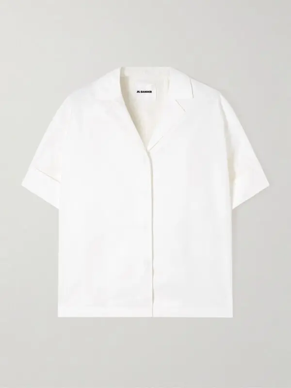 JIL SANDER Cotton-poplin Shirt - Neutrals