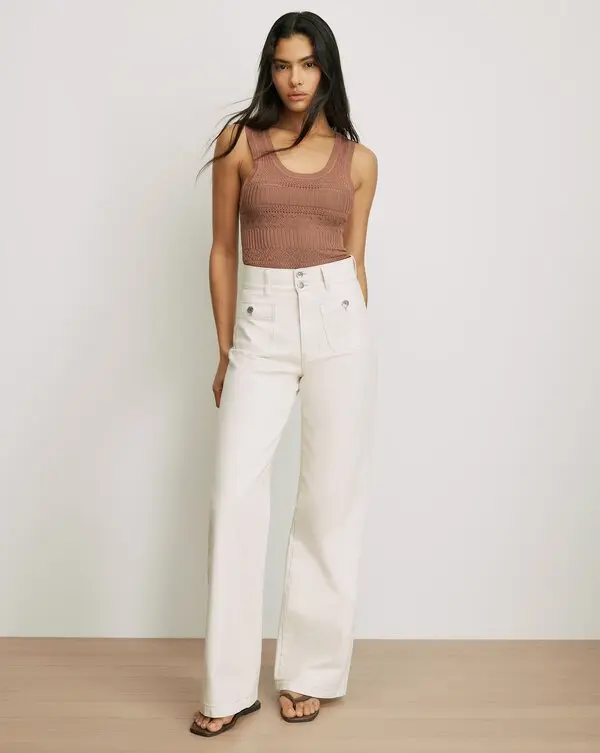 Veronica Beard Sandra Knit Tank Top - Chai