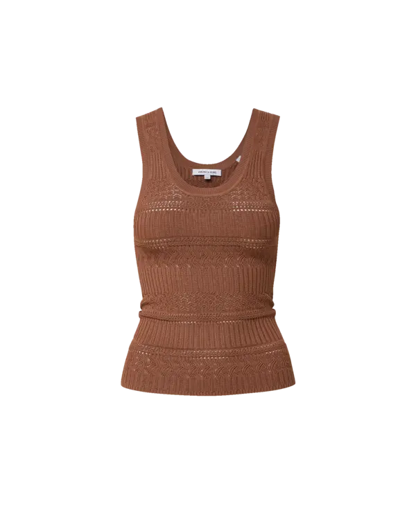 Veronica Beard Sandra Knit Tank Top - Chai