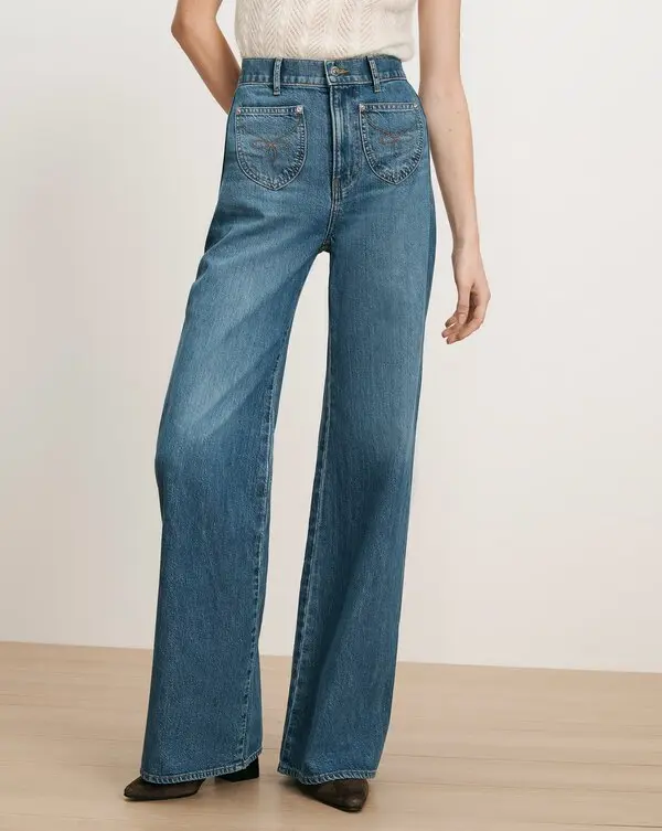 Veronica Beard Grant Wide-leg Jean
