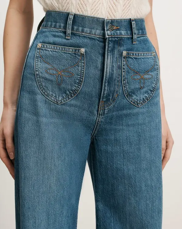 Veronica Beard Grant Wide-leg Jean