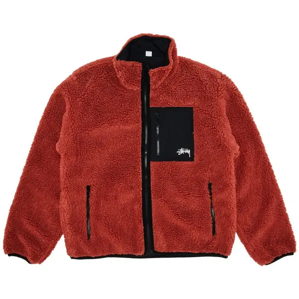 StÜssy Sherpa Reversible Jacket - Red