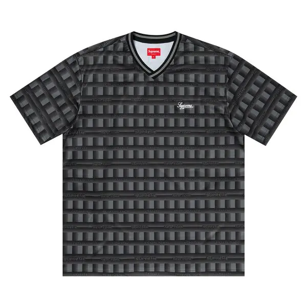 Supreme Grid Soccer Jersey - Black