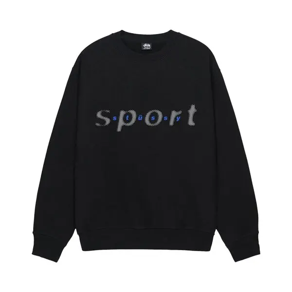 StÜssy Dot Sport Crew Sweatshirt - Black