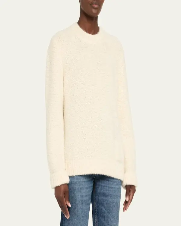 GOD'S TRUE CASHMERE Cloud Boucle Cashmere Sweater - Ivory