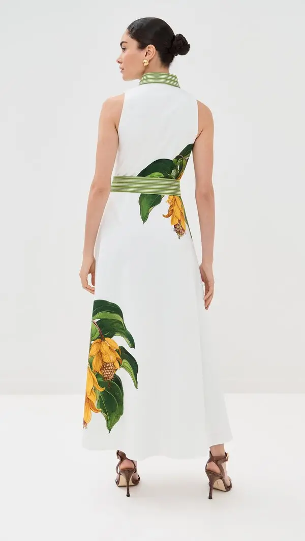 Borgo De Nor Floral Print Maxi Shirtdress